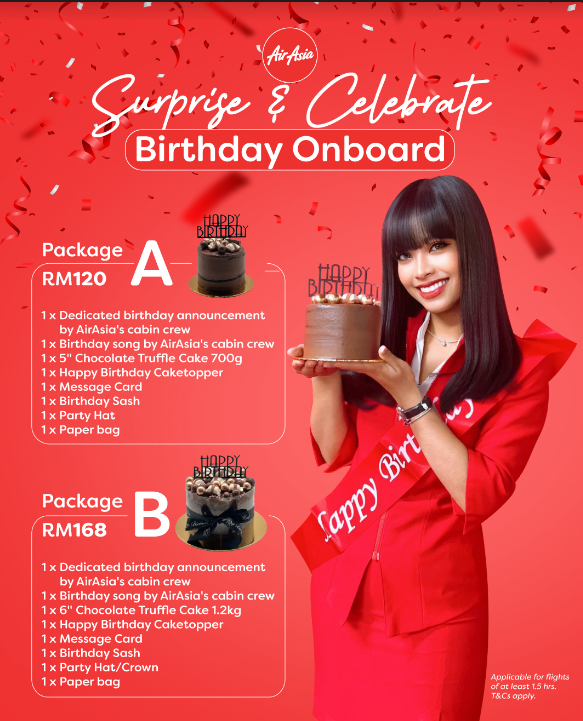 airasia Flights: Surprise and Celebrate Birthday Onboard
