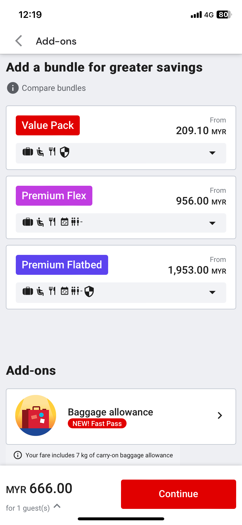 AirAsia Flights: How to prebook add-ons?