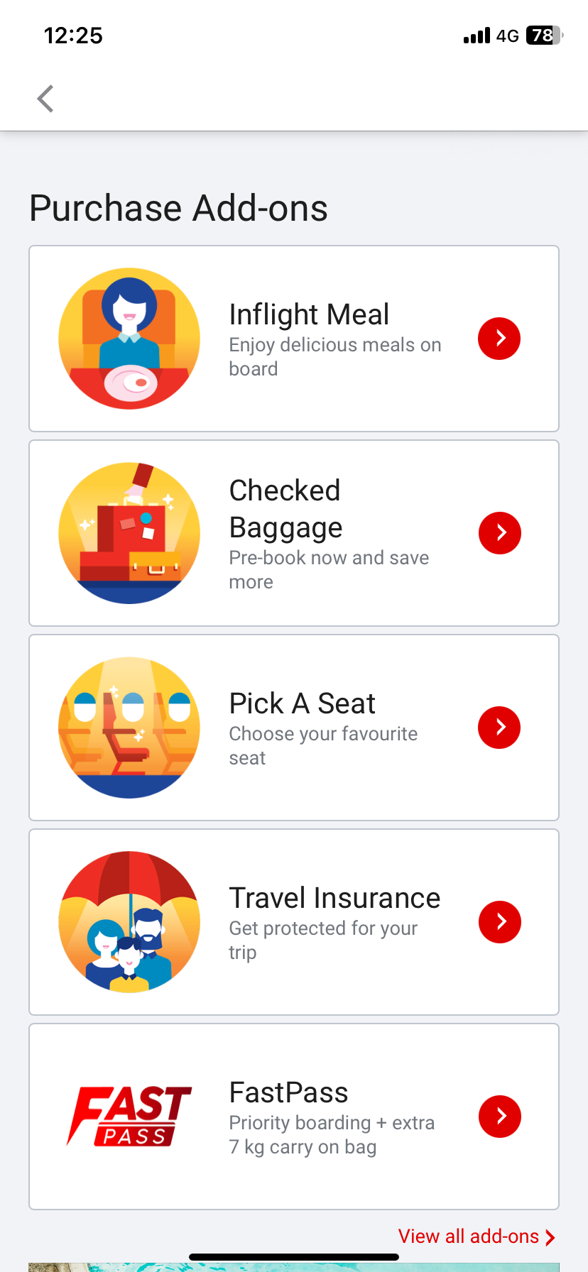 AirAsia Flights: How to prebook add-ons?