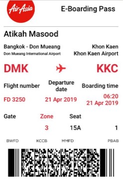 AirAsia Flights: E-Boarding Pass