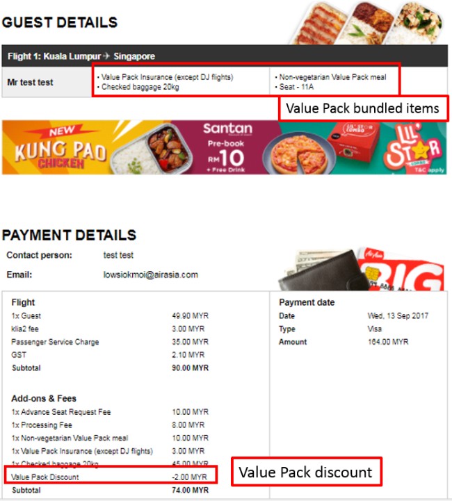 airasia Flights: 超值組合 - 附加服務套裝組合
