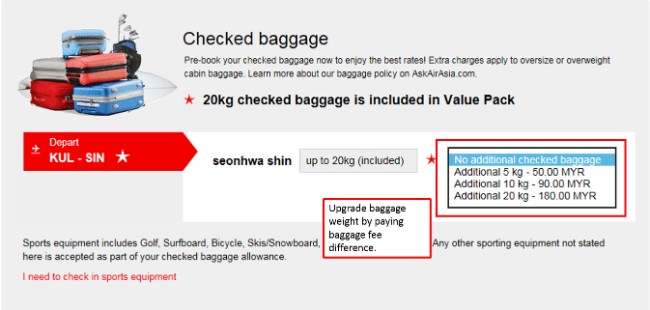 airasia Flights: 超值組合 - 附加服務套裝組合