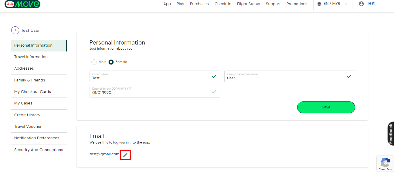 How to Log into your AirAsia Account to Update Your Personal Information