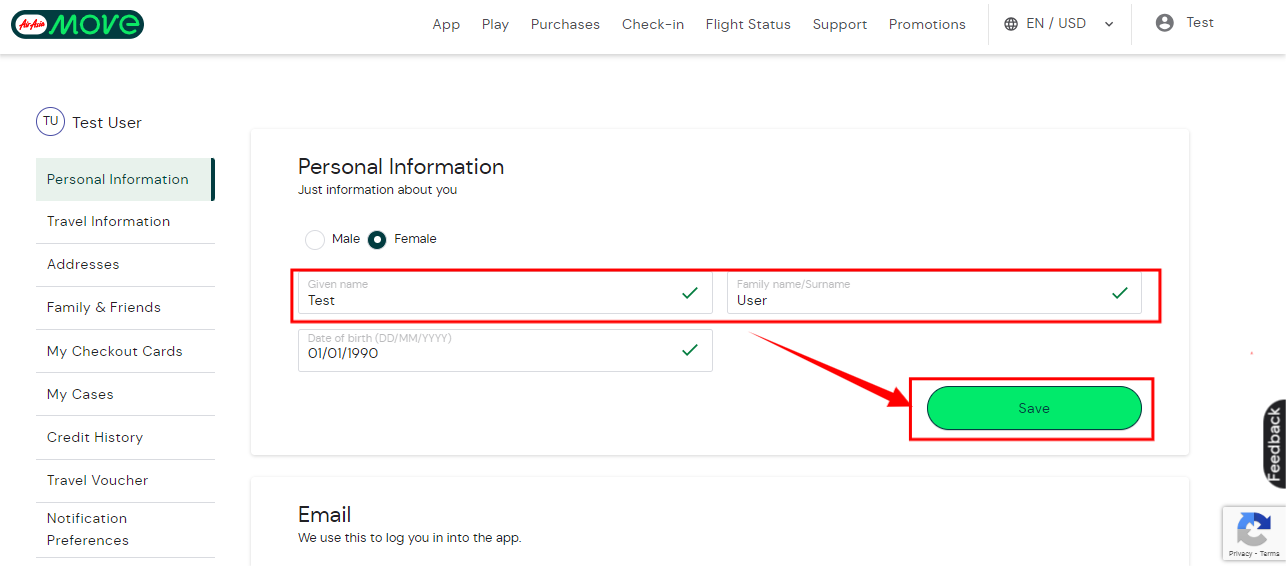 How to Log into your AirAsia Account to Update Your Personal Information