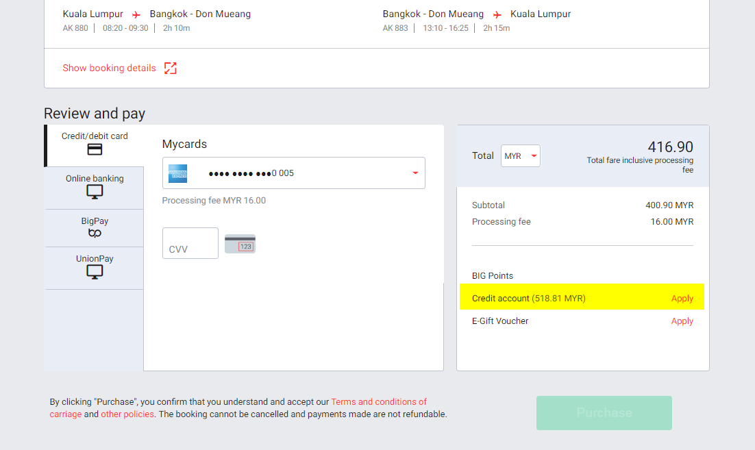 AirAsia Flights: All you need to know about Credit Account