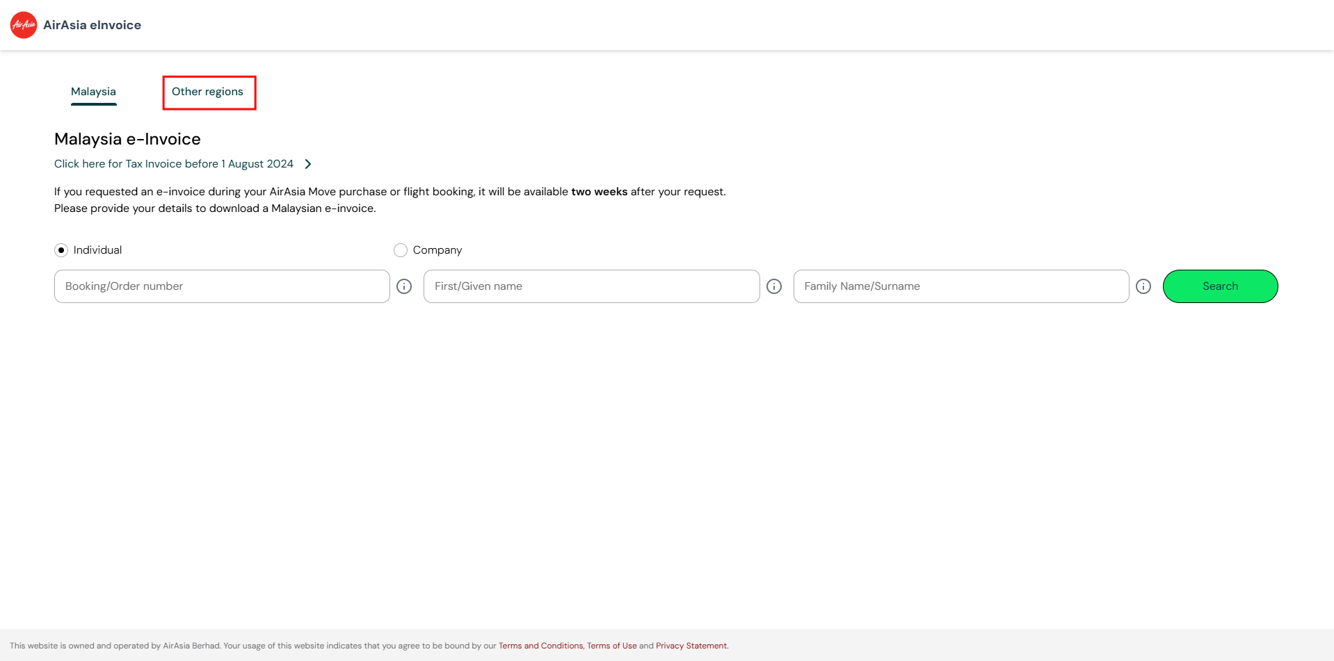AirAsia Flights: Tax Invoice