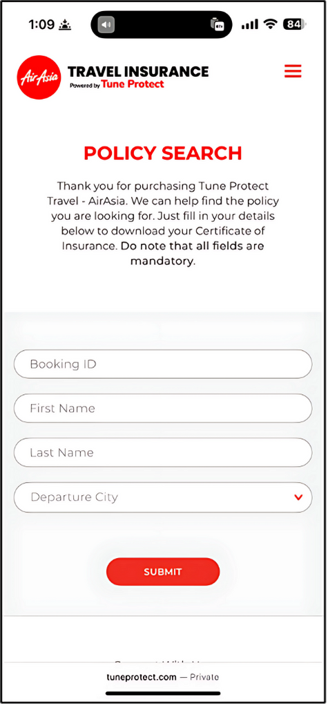 AirAsia Travel Insurance: Universal Travel Insurance